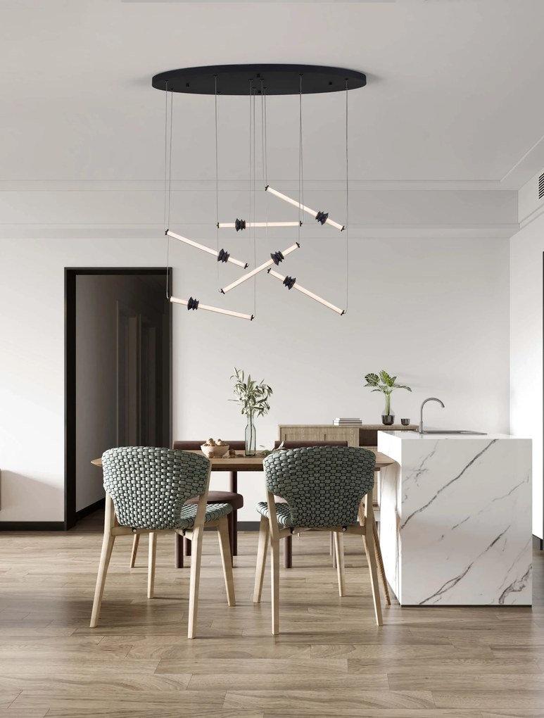 LED stmívatelný černá designové svítidlo Atmosfera