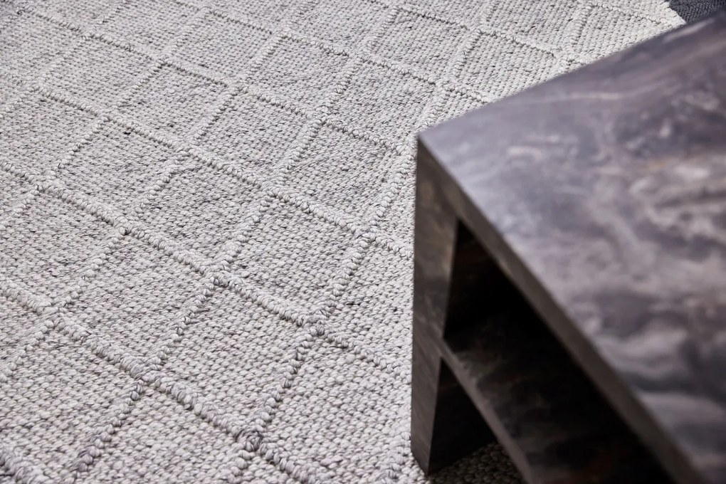 Diamond Carpets India, Ručně vázaný kusový koberec Old Town DE 3210 Grey Mix, 120x170, šedá, ložnice