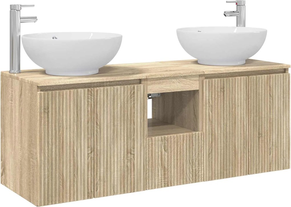 Sada koupelnových skříněk 3 ks Dub sonoma 49,5 x 44,5 x 65 cm 3405699