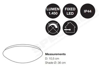 Klasické stropní LED svítidlo NORDLUX Ask O 280 x 95 mm, 12 W