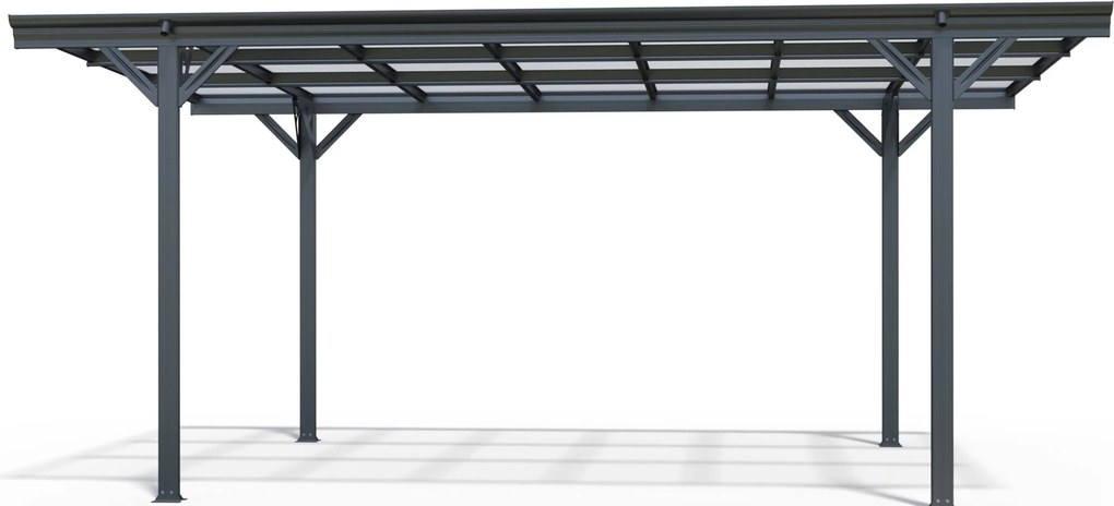 Přístřešek na auto BestBerg BBCP-CH500 / 15,3 m² / 503 x 305 x 232 cm / antracit/šedá