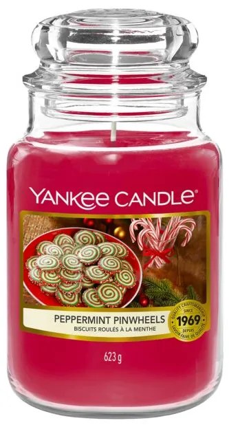Yankee Candle Vonná Svíčka Peppermint Pinwheels velký, 623 g