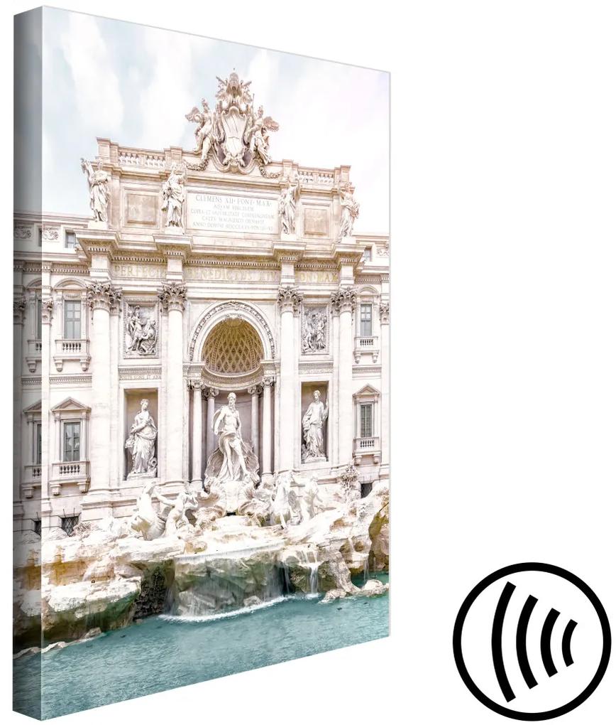 Obraz Fontána di Trevi (1-dílný) svislý - architektura jasné sochy