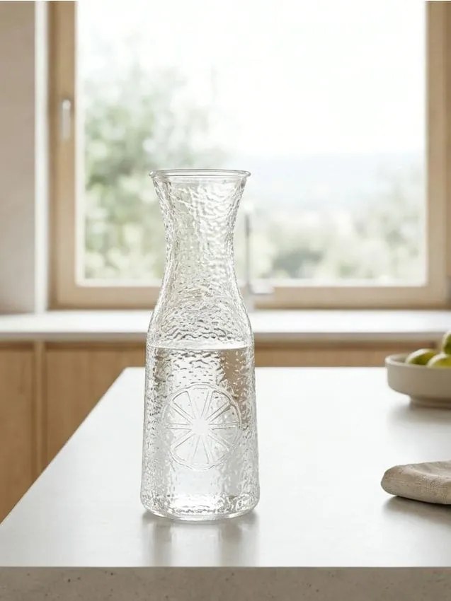 Sinsay - Karafa s reliéfním motivem citronu - clear