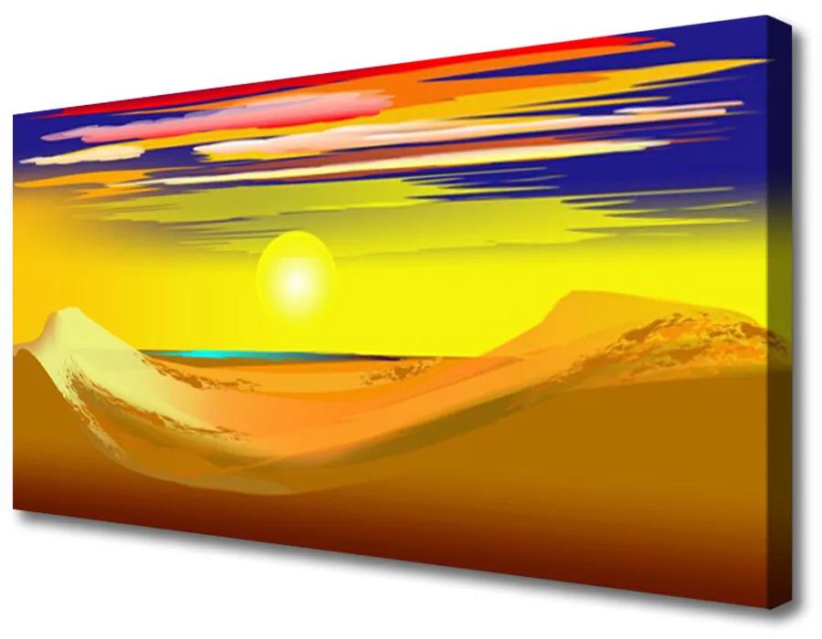 Obraz na plátně Poušť Šlunce Umění 100x50 cm