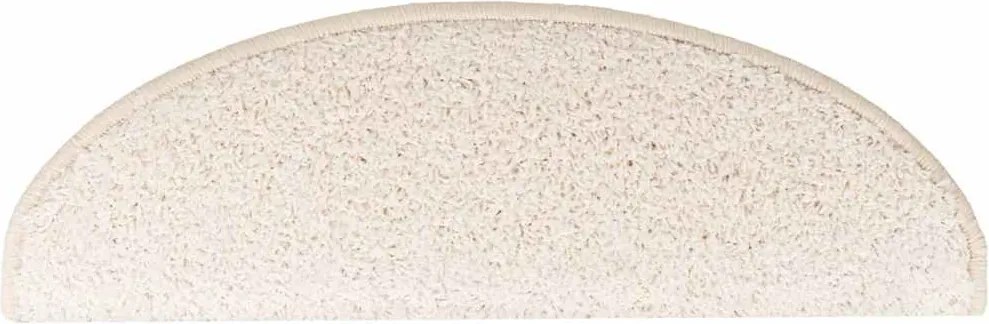 Schodové rohože 15 ks 65 x 21 x 4 cm bílé, půlkulaté, velké 133906
