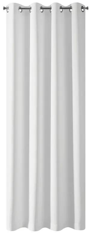 Bílý zatemňovací závěs na kroužcích PARISA 135x250 cm