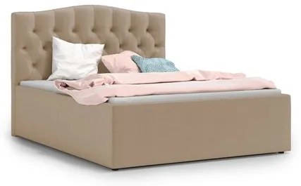Čalouněná postel RIVA 160x200 cm Béžová