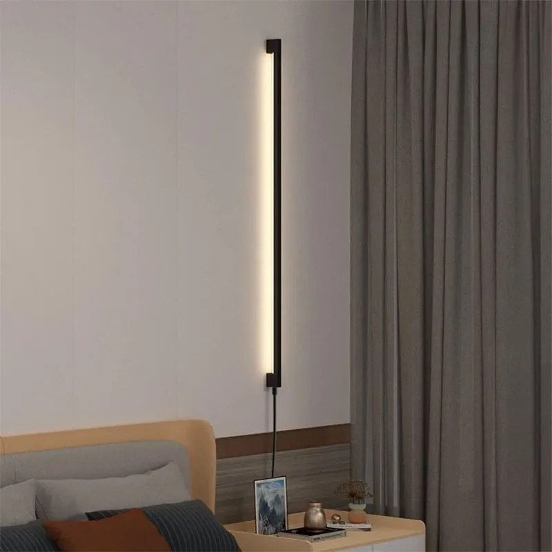 Toolight Moderní nástěnné LED osvětlení D45 LHJ064-W 100cm černá