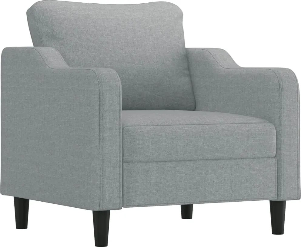 3dílná sedací souprava s poduškami světle šedá textil 3201770