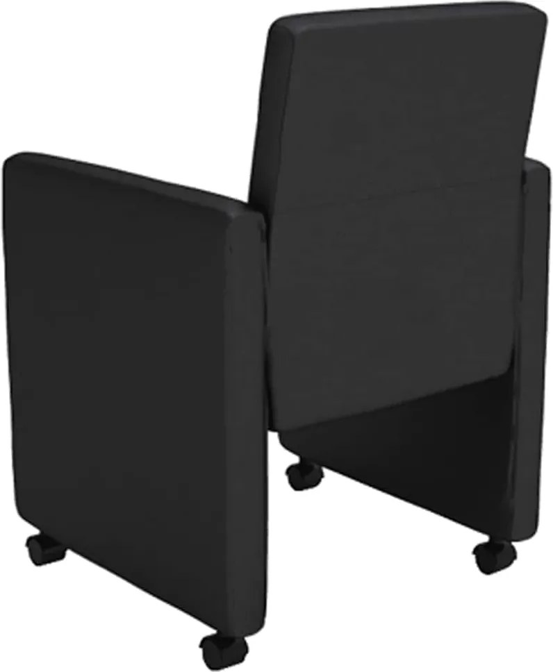 Jídelní židle 6 ks černé umělá kůže 160184