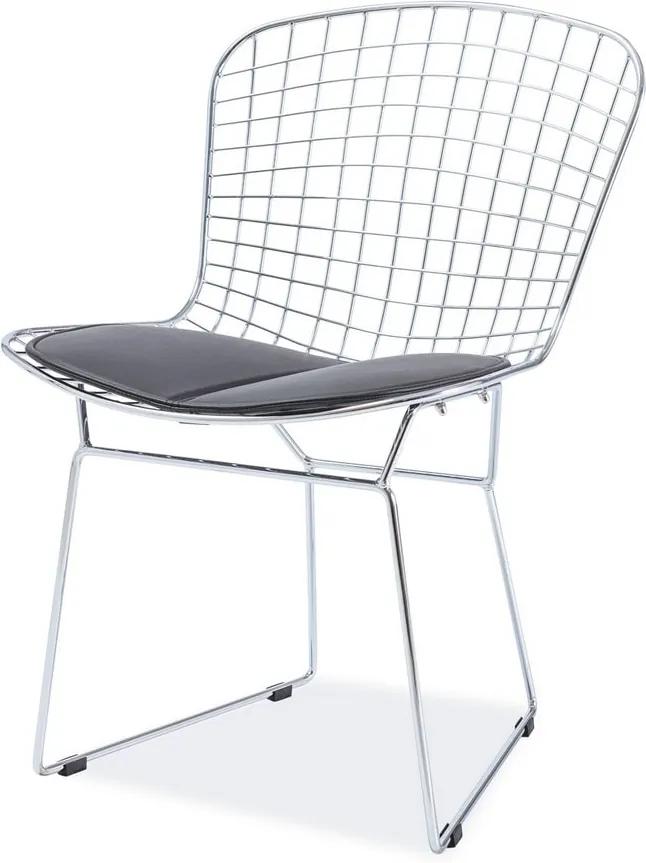 Jídelní židle FINO chrom/černá