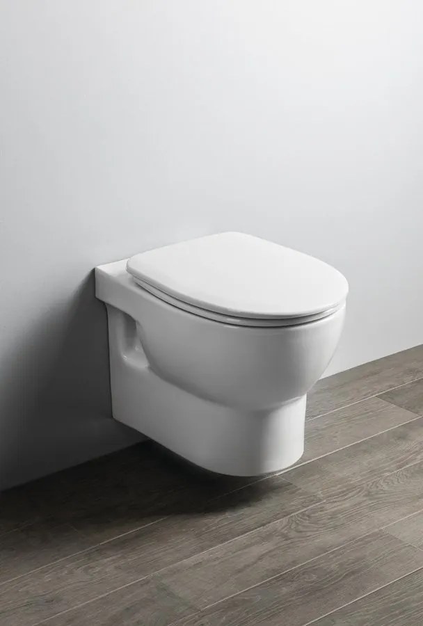 Aqualine, ABSOLUTE závěsná WC mísa, Rimless, 50x35 cm, bílá, 10AB02002