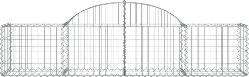 Klenuté gabionové koše 13 ks 200x50x40/60 cm pozinkované železo 3146268