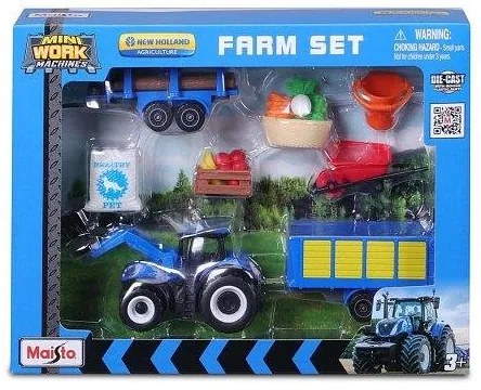 Traktor maisto farmářský set new holland