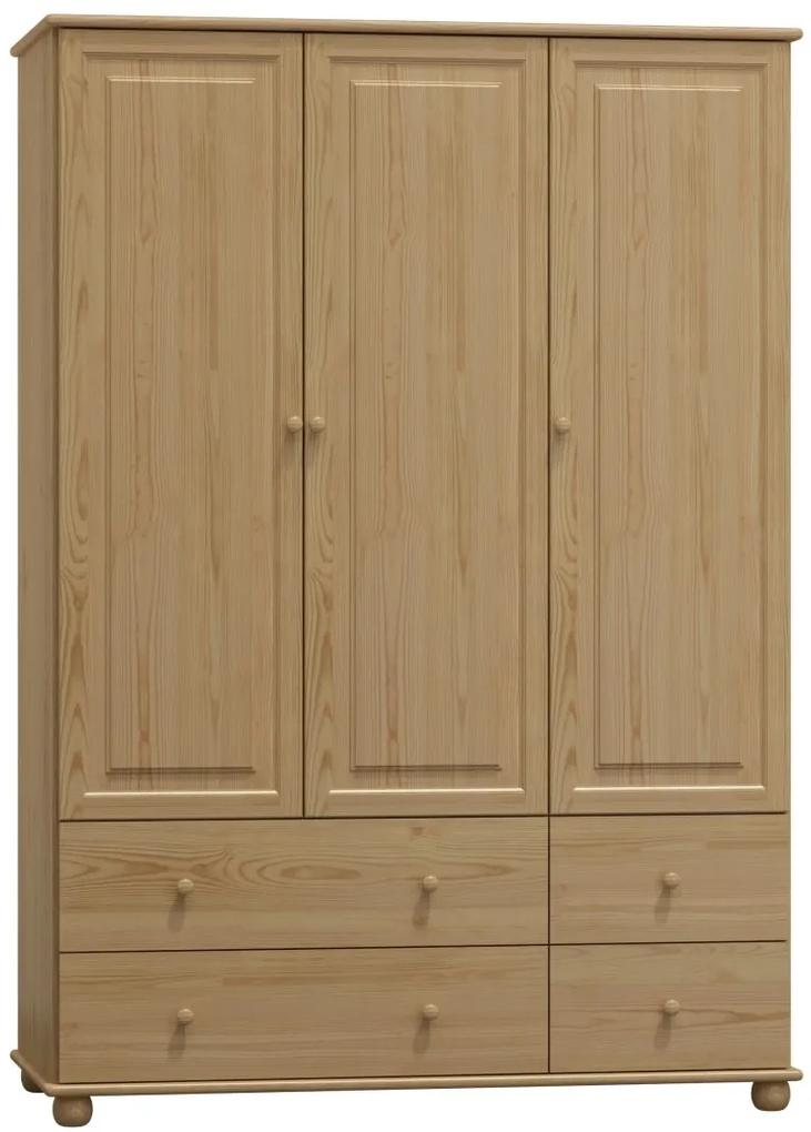 Vomaks unit, s.r.o. Šatní skříň 75-3 Klasik Barva: surové dřevo, Šířka: 150 cm