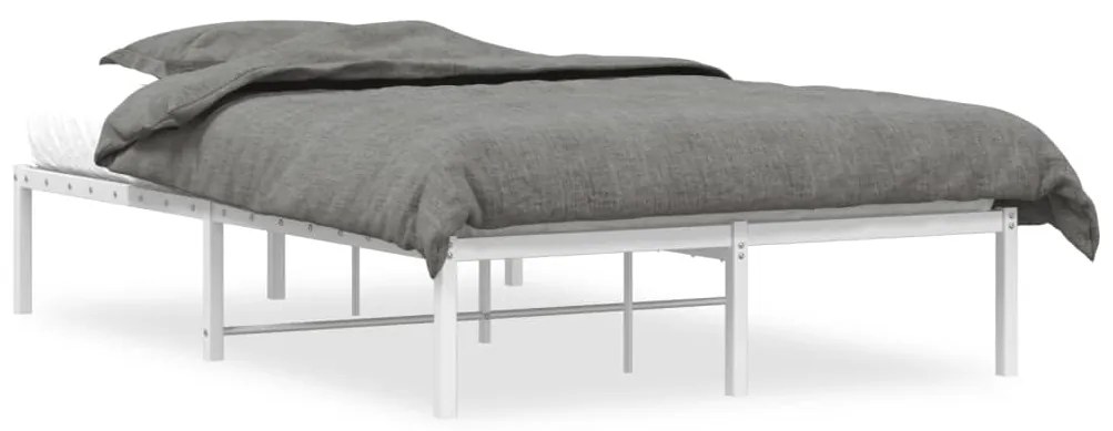vidaXL Kovový rám postele bílý 120 x 200 cm