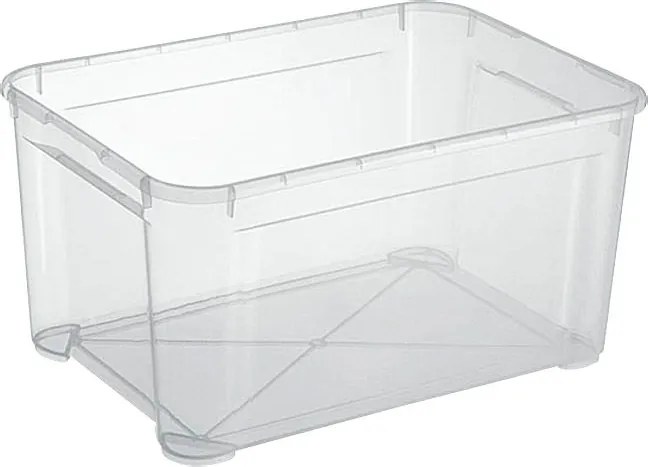 Regalux Clear Box Úložný box L, 54,8 × 38,4 × 28,3 cm, 47 l, transparentní