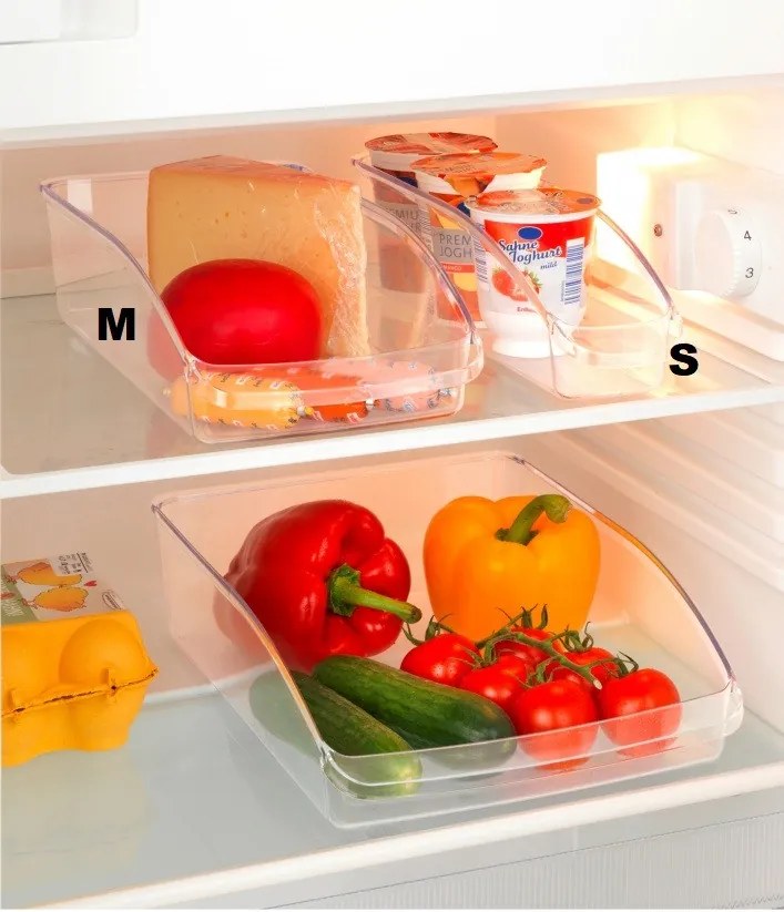 5Five® Organizér do lednice / do zásuvky, transparentní plast FRIGO, M - 32x15x8