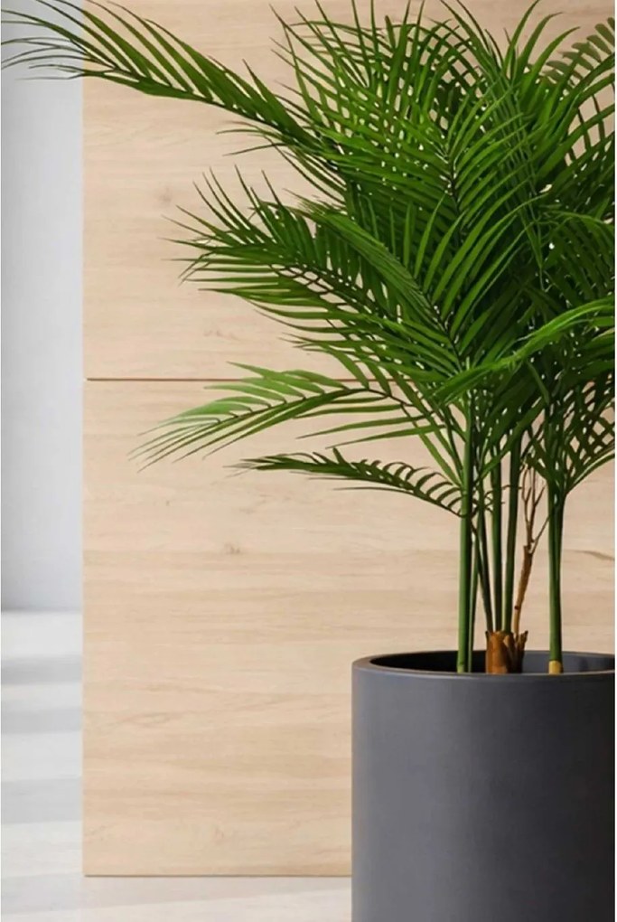 Umělá palma v květináči AREKA, plast, výška 90 cm, zelená