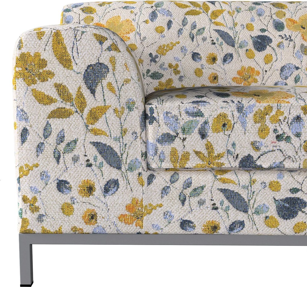 Potah na pohovku IKEA Kramfors 2-místná barva žlutá látka pletený vzor, vzorované