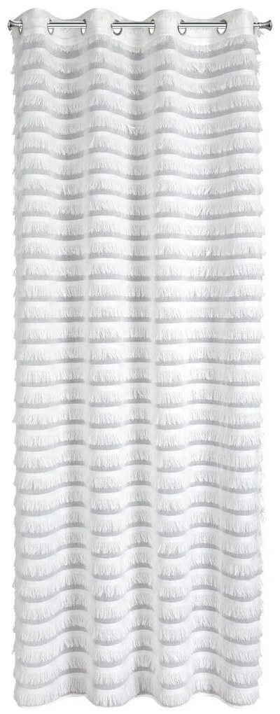 ZÁCLONA NA KROUŽCÍCH DANA1 140X250 CM BÍLÁ