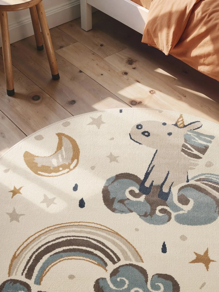 Hanse Home, Dětský koberec Adventures 106413 Cream Multicolor kruh, 160x160 (průměr) kruh, vícebarevná, dětský pokoj