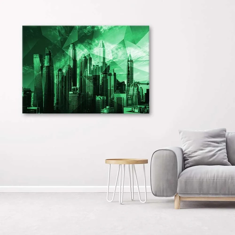 Obraz na plátně Geometrická městská zeleň - 120x80 cm