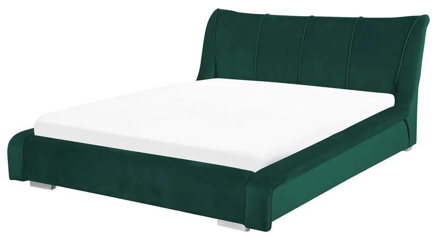 Vodní postel 160 x 200 cm tmavě zelená NANTES