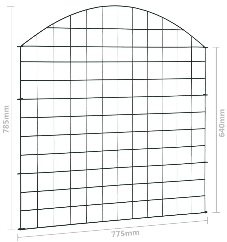 vidaXL Marketos Obloukový zahradní plot 77,5 x 78,5 cm zelený