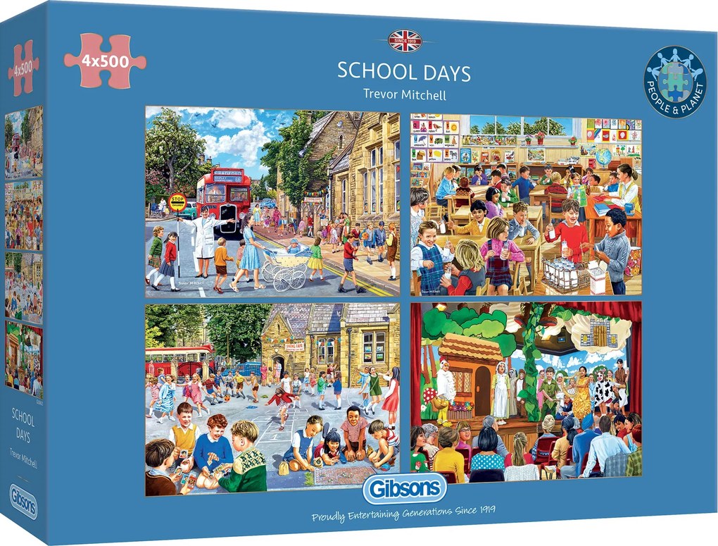 Gibsons puzzle školní den 4 × 500 dílků