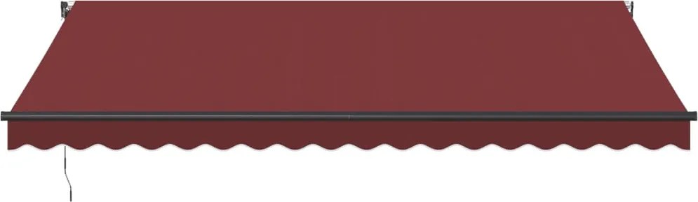 Automatická zatahovací markýza s LED burgundská 450 x 350 cm 3215005