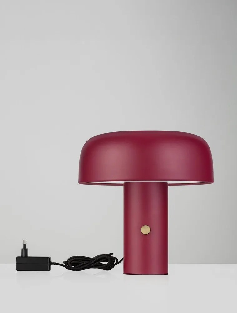 Vínová kovová LED stmívatelná stolní lampa (výška 31 cm) Noelia – Nova Luce