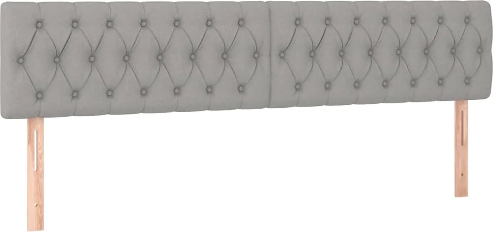 Box spring postel s matrací světle šedá 200 x 200 cm textil 3127069
