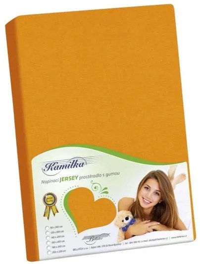 Bellatex Prostěradlo jersey oranžová rozměr 160x200 cm
