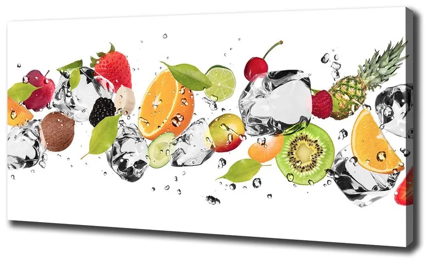 Wallmuralia Foto obraz na plátně Ovoce a voda 140x70 cm