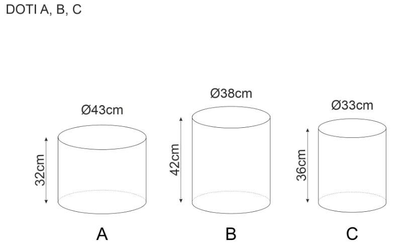 Taburet DOTI A světle béžový