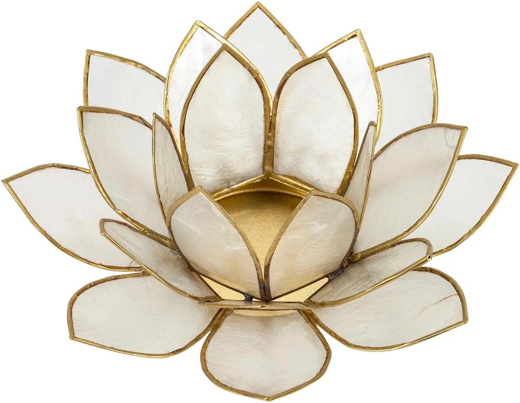 Weltbild Svícen na čajovou svíčku Lotosový květ, bílý