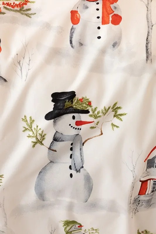 Matějovský povlečení Snowman Bavlna deluxe Rozměr: 140 x 220 cm, 70 x 90 cm