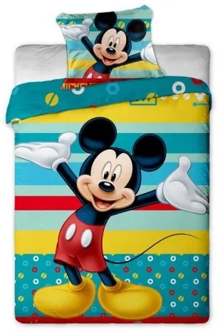 Bavlněné povlečení 140x200 - Veselý Mickey Mouse Lobles