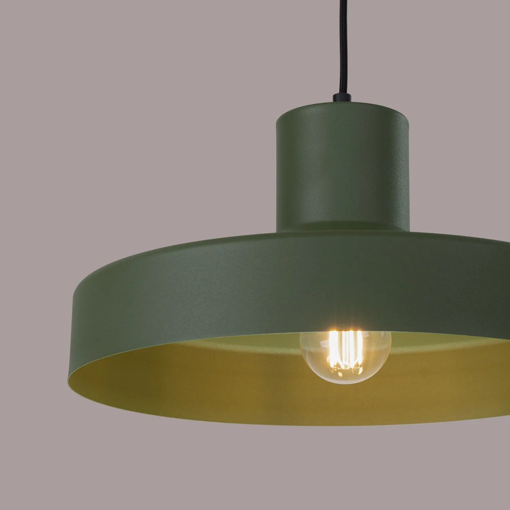 Sollux Lighting Závěsné svítidlo BILO olivově zelené