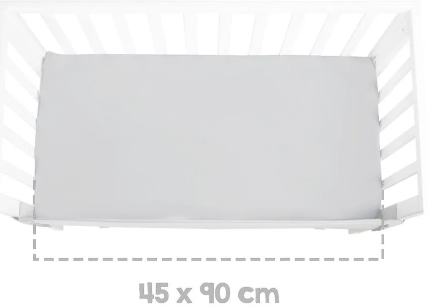 Bílá postýlka 90x45 cm – Roba