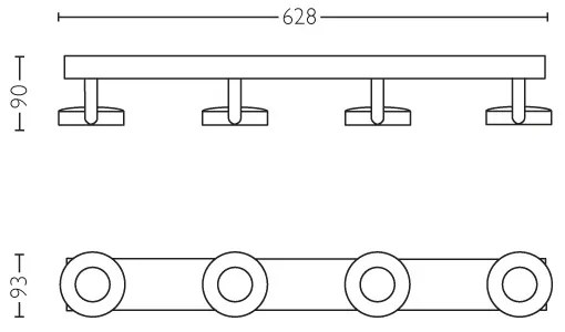 Philips 53174/31/P0 - Stmívatelné bodové svítidlo MYLIVING CLOCKWORK 4xLED/4,5W