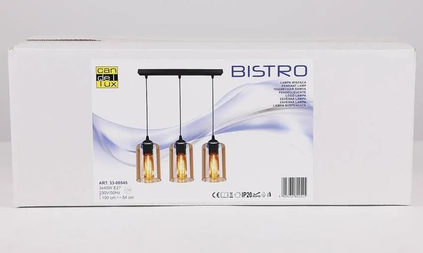 Závěsná lampa BISTRO 3xE27 Candellux