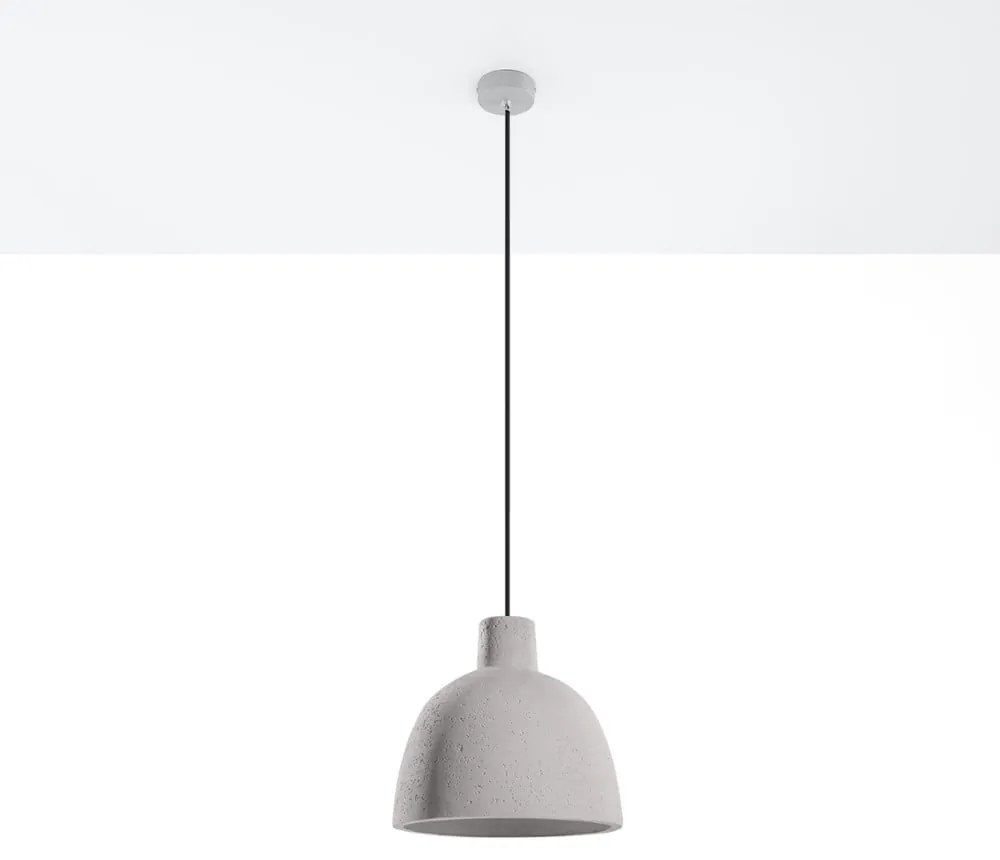 Světle šedé závěsné svítidlo ø 28 cm Filippo – Nice Lamps