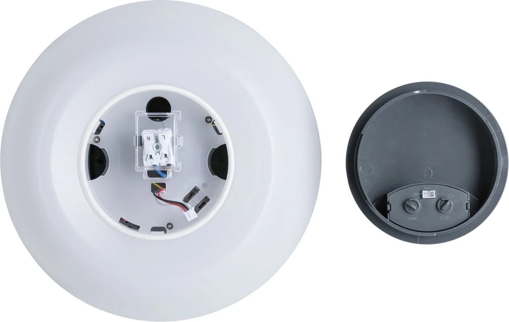 P 94956 LED venkovní nástěnné svítidlo Aureva pohybové čidlo IP65 kruhové 220mm 2200 - 4000K 20,5W 230V antracit/bílá polykarbonát - PAULMANN