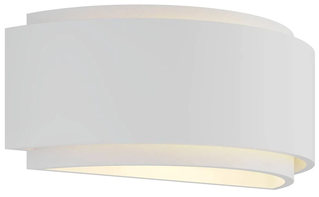 Nástěnné sádrové světlo Cassian, půlkruhové
