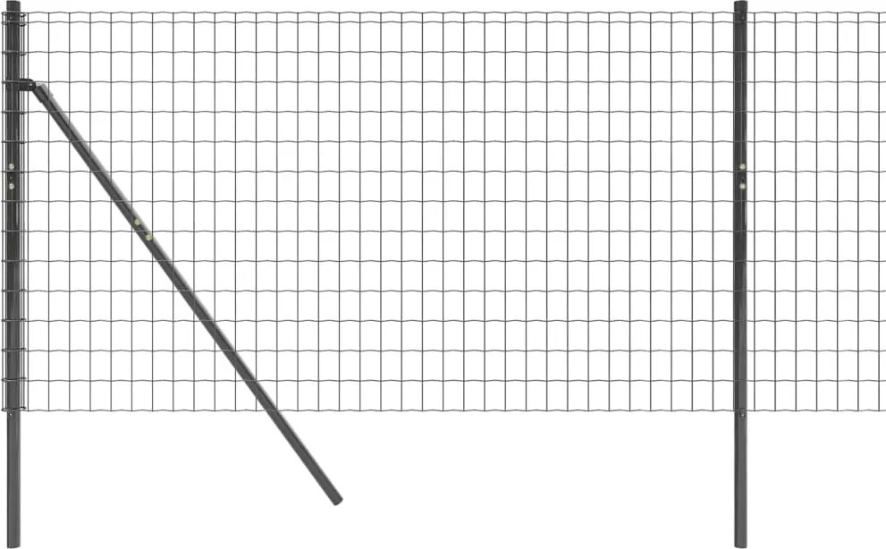 Drátěný plot antracitový 0,8 x 25 m pozinkovaná ocel 154200