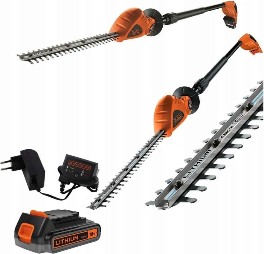 Akumulátorové nůžky na živý plot Black+decker 18V 2.0Ah GTC1843L20-QW Pl