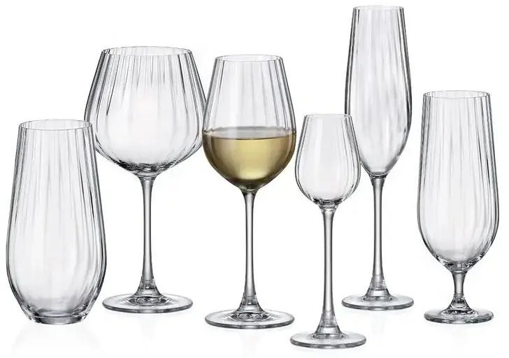BOHEMIA COLUMBA OPTIC SKLENICE NA ŠAMPAŇSKÉ 260ML SADA 6KS